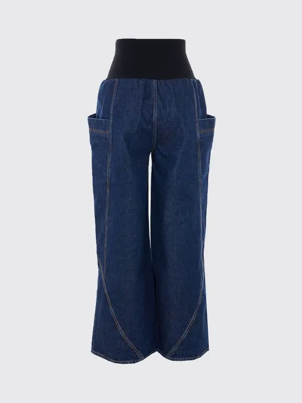 Alaïa High-waisted Wide-leg Palazzo Jeans In Denim