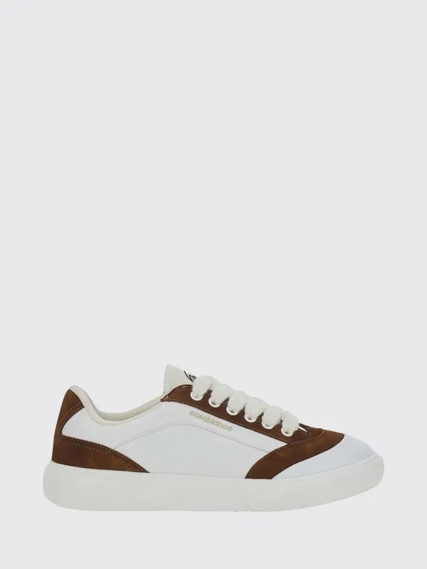 Casablanca Bi Leather And Fabric Sneakers With Round Toe - Brown