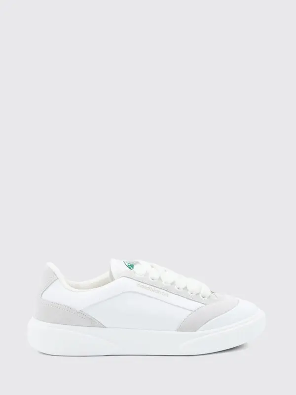 Casablanca Bi-material Round Toe Lace-up Sneakers - White 1