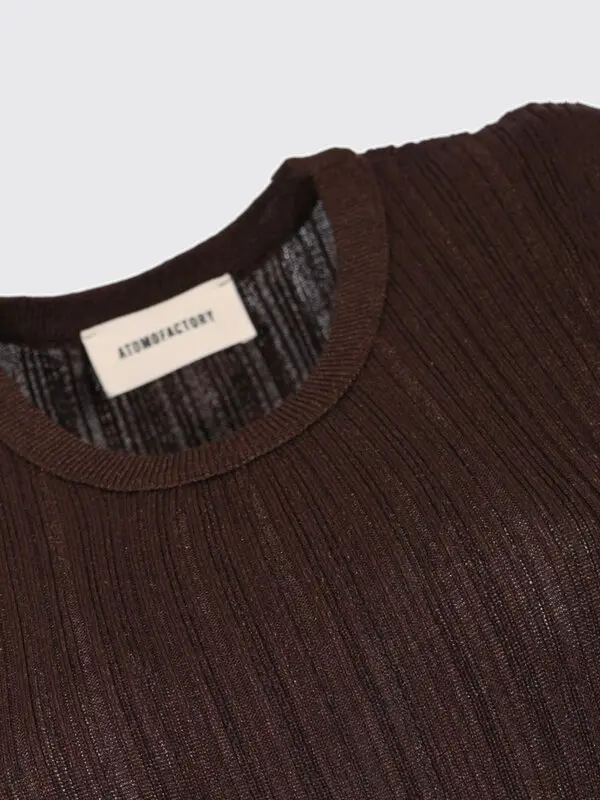ATOMO FACTORY Off-the-shoulder Ribbed Midi Dress