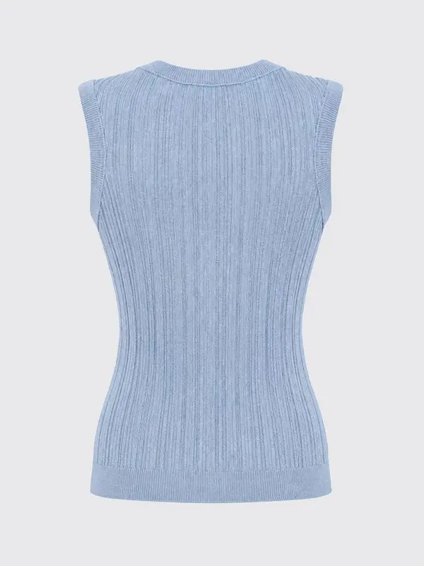 ATOMO FACTORY Viscose Blend Off-shoulder Crew Neck Top