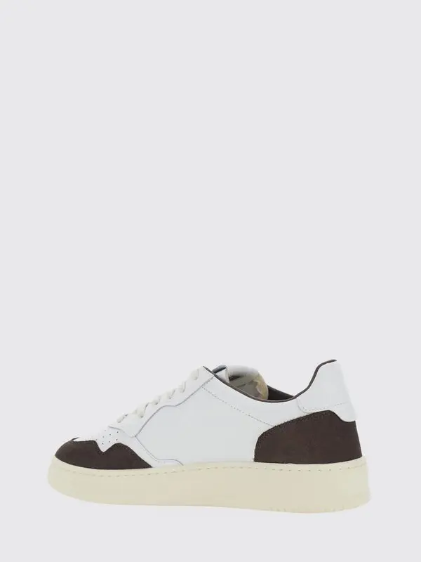 AUTRY Medalist Low Two-tone Calfskin And Suede Trainers - Dark