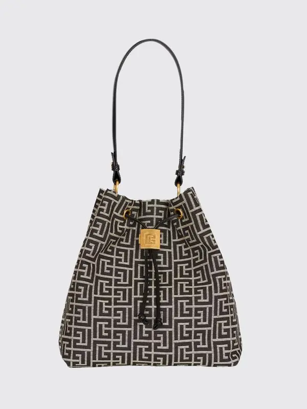 Balmain Jacquard Monogram Backpack - Ivory