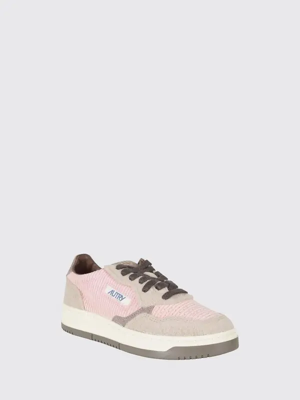 AUTRY Medalist Low Leather And Suede Sneakers - Pink