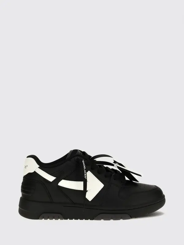 Off-White Bi Out Of Office Leather And Recycled Polyester Sneakers - Black