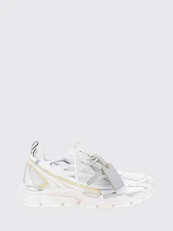 Off-White Bicolour Mesh Trainers With Notched Sole - White 1