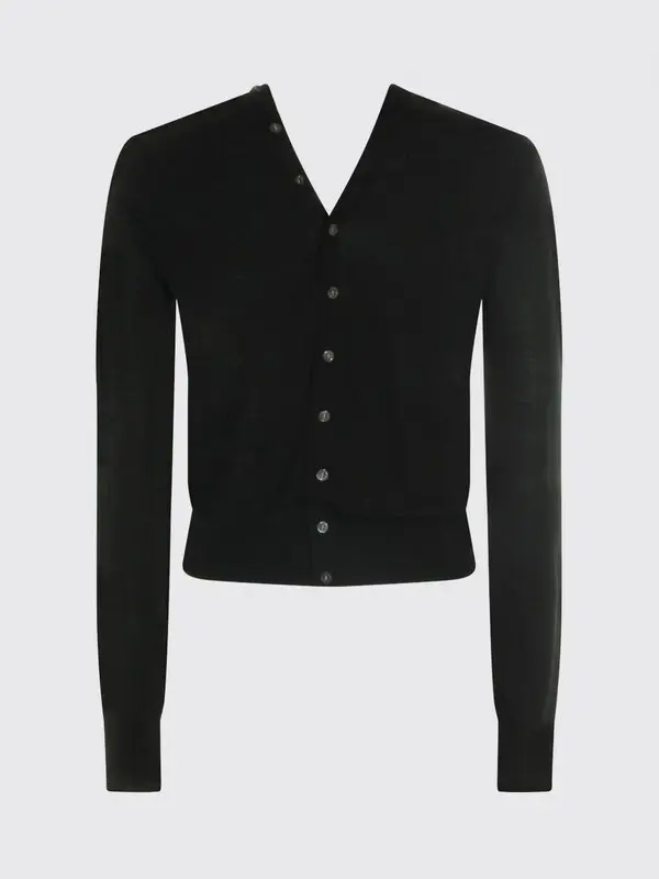 Alexander Wang V-neck Wool Cardigan With Contrast Logo