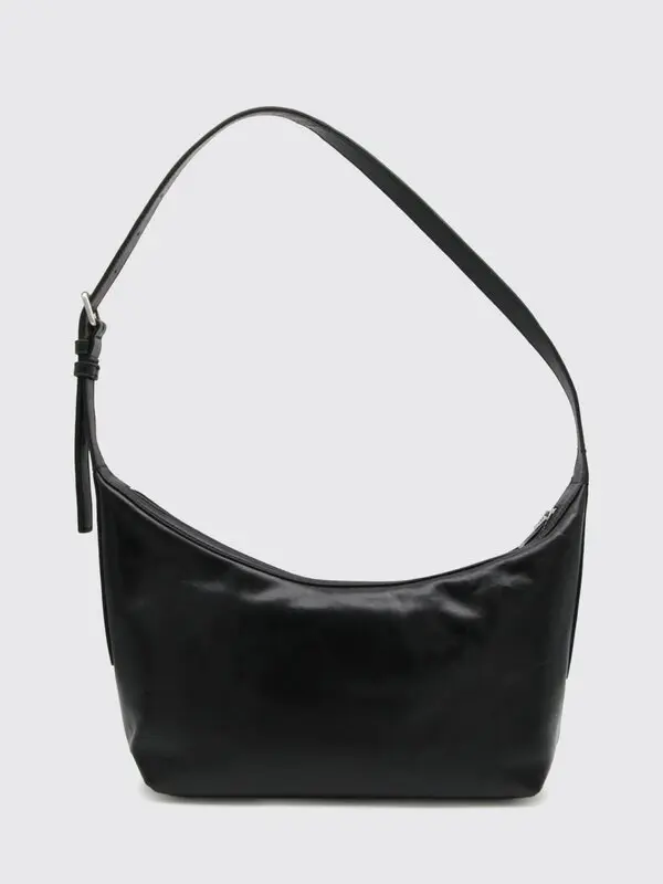 Alexander Wang Curved Leather Shoulder Bag - Black