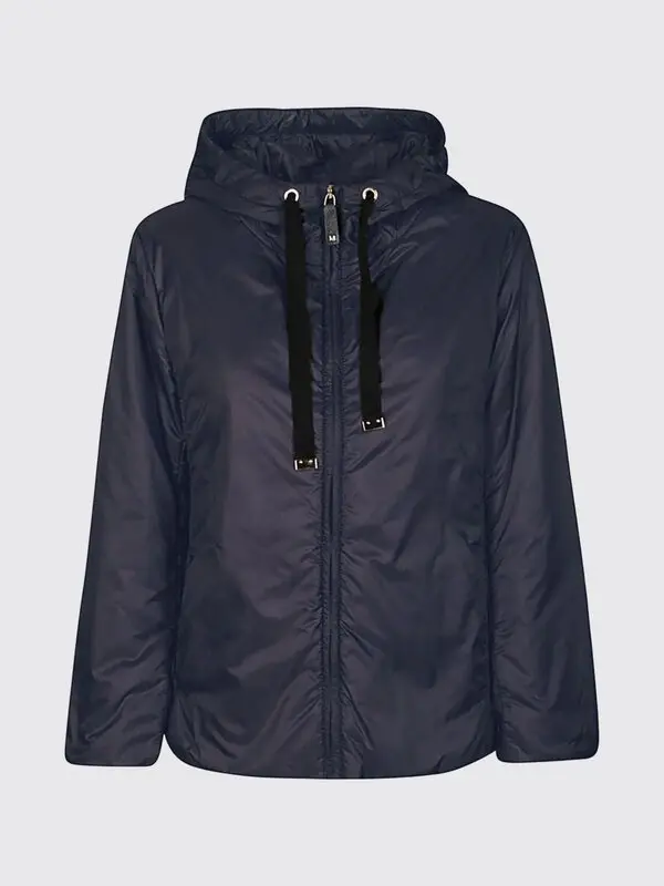 Max Mara Hooded Short Technical Fabric Windbreaker - Blue