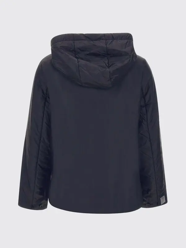 Max Mara Hooded Short Technical Fabric Windbreaker - Blue