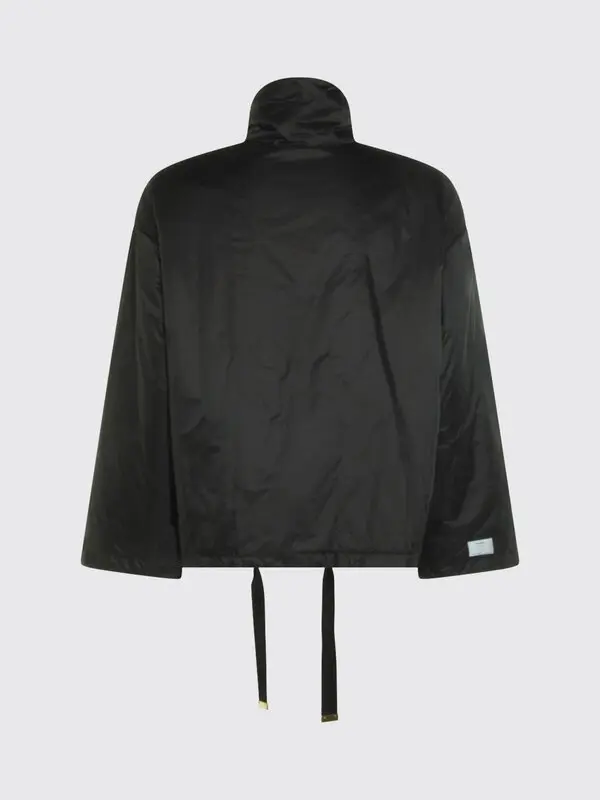 Max Mara Short Down Jacket With High Neck And Drawstring Hem - Black