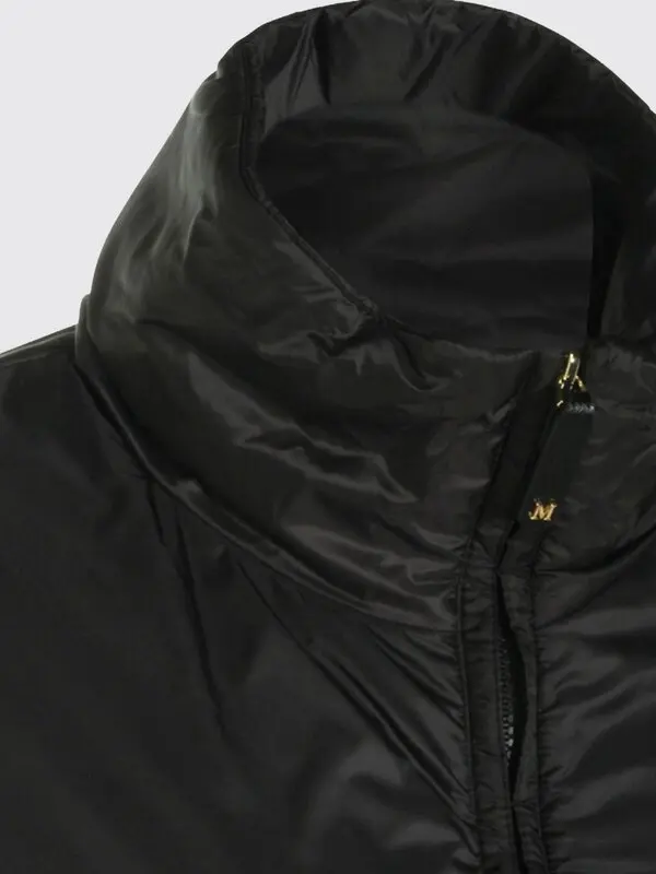 Max Mara Short Down Jacket With High Neck And Drawstring Hem - Black
