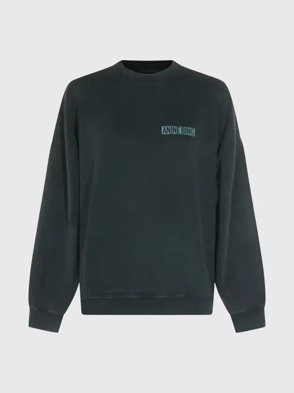 ANINE BING Cotton Crewneck Sweatshirt With Relaxed Fit And Back Logo
