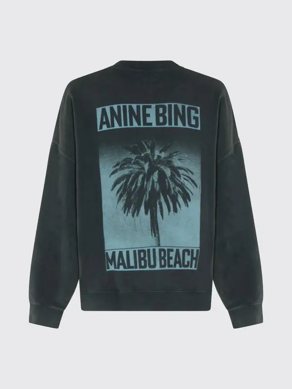 ANINE BING Cotton Crewneck Sweatshirt With Relaxed Fit And Back Logo