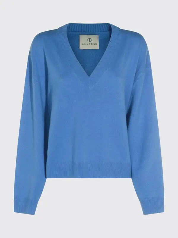 ANINE BING V-neck Pure Cashmere Jumper With Relaxed Fit For