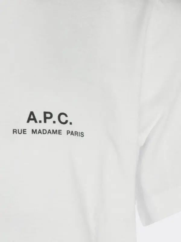 A.p.c. Cotton T-shirt With Contrast Logo - White 1