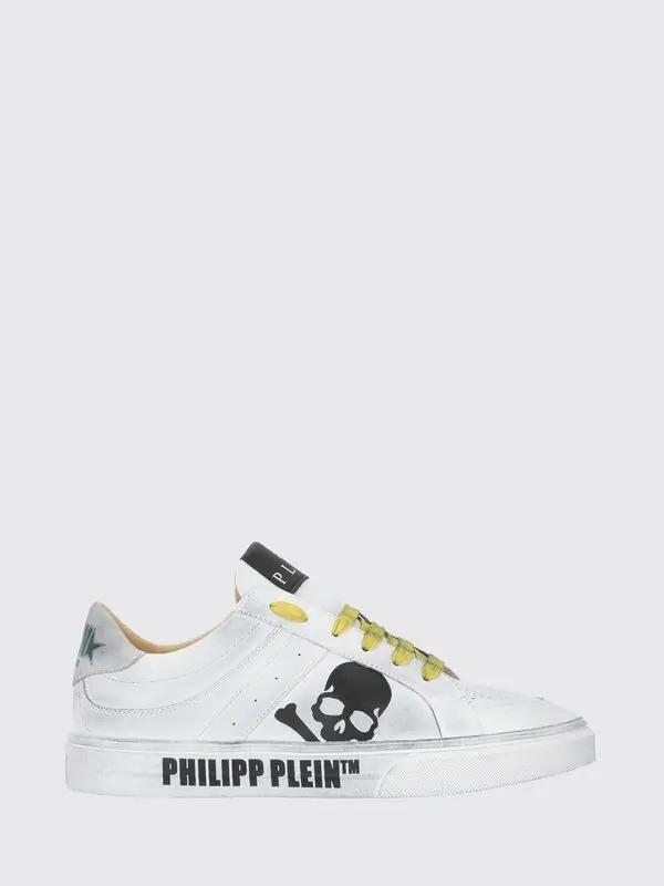 Philipp Plein Leather Sneakers With Skull Motif