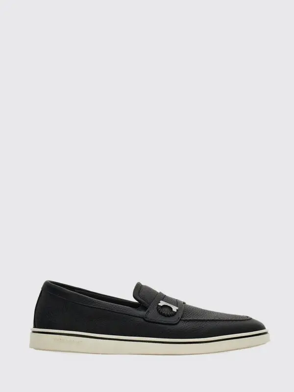 FERRAGAMO Gancini Loafers - Black