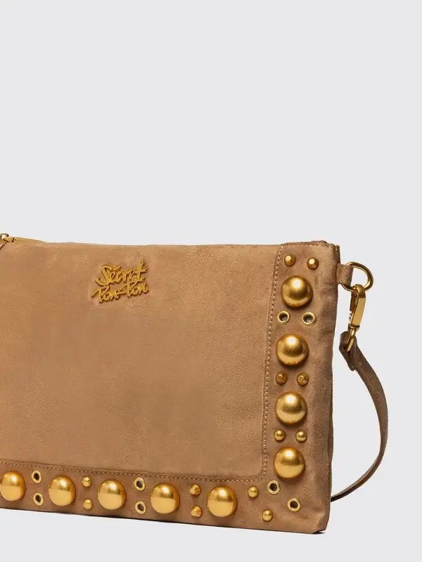 SECRET PON-PON Studded Leopard Print Crossbody Bag