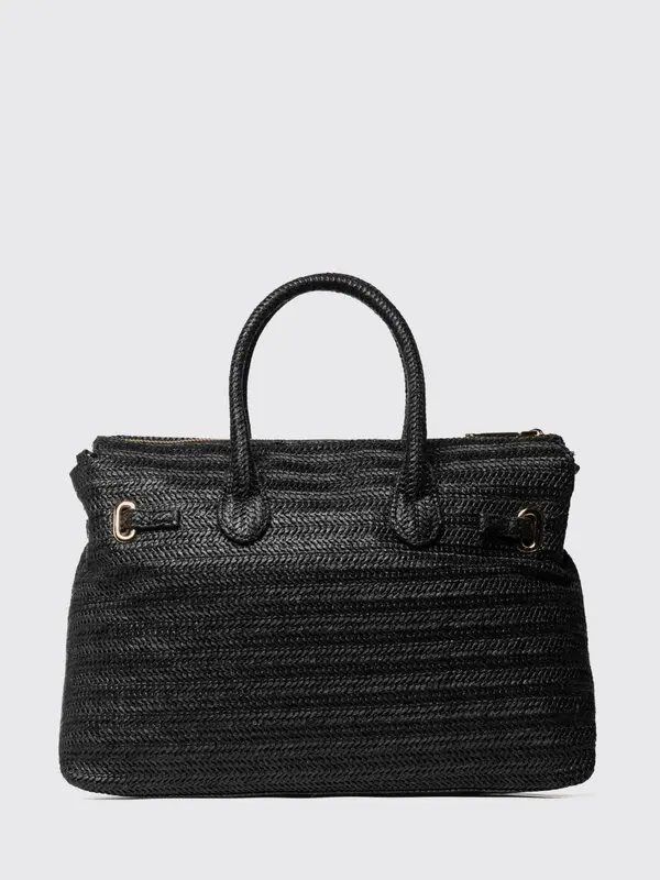 SECRET PON-PON Woven Handbag - Black