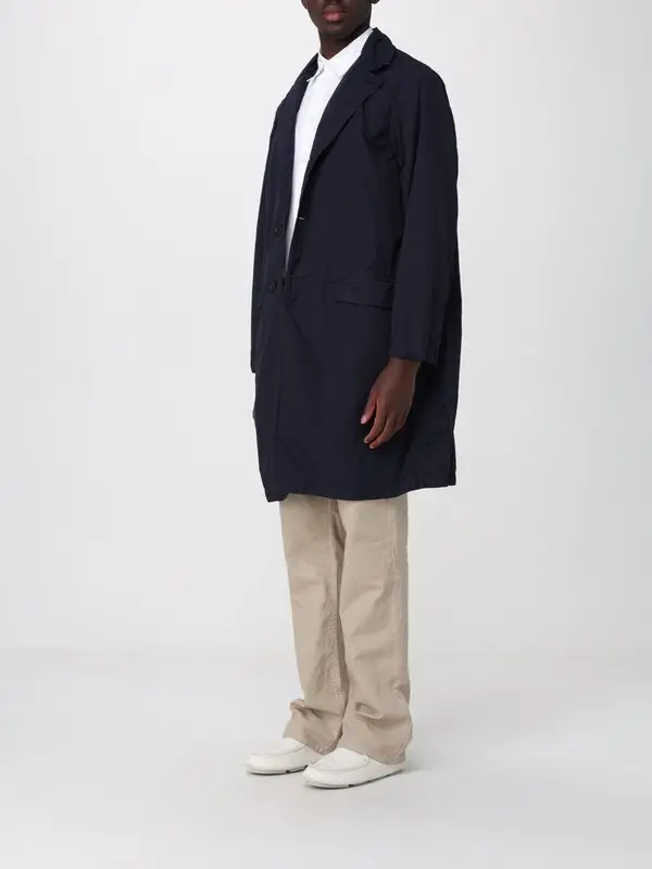 Aspesi Knee-length Single-breasted Nylon Trench Coat With Lapel Collar