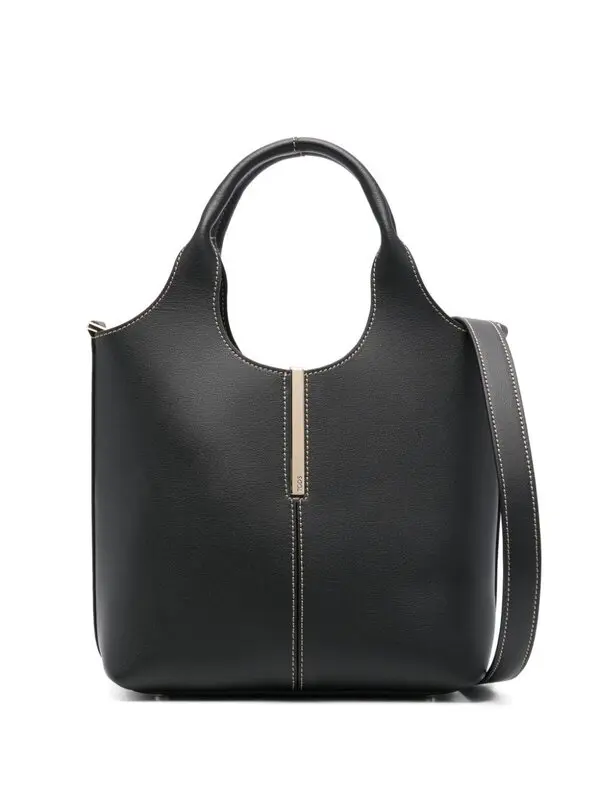 TOD'S Leather Mini Tote Bag - Black
