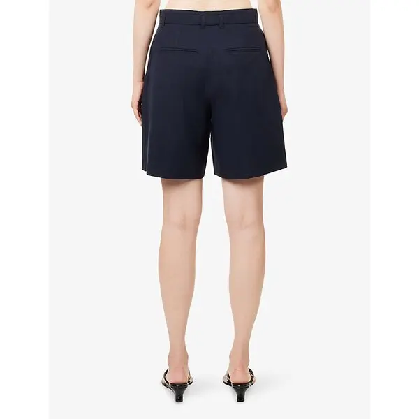 ME+EM City Mid-rise Linen-blend Shorts