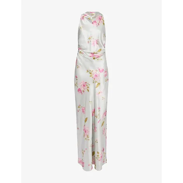REFORMATION Anaiis Floral-print Silk Maxi Dress - Windswept