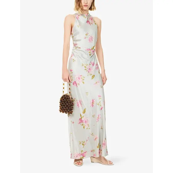 REFORMATION Anaiis Floral-print Silk Maxi Dress