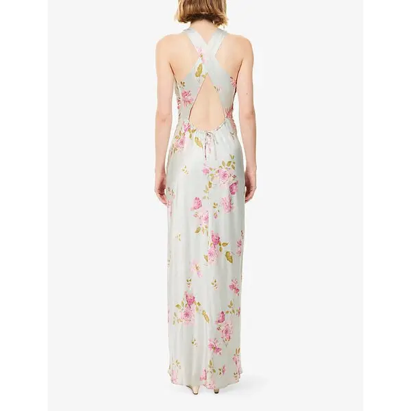 REFORMATION Anaiis Floral-print Silk Maxi Dress