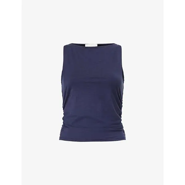 REFORMATION Demi Knit Stretch-jersey Two-piece Top And Skirt Set - Midnight