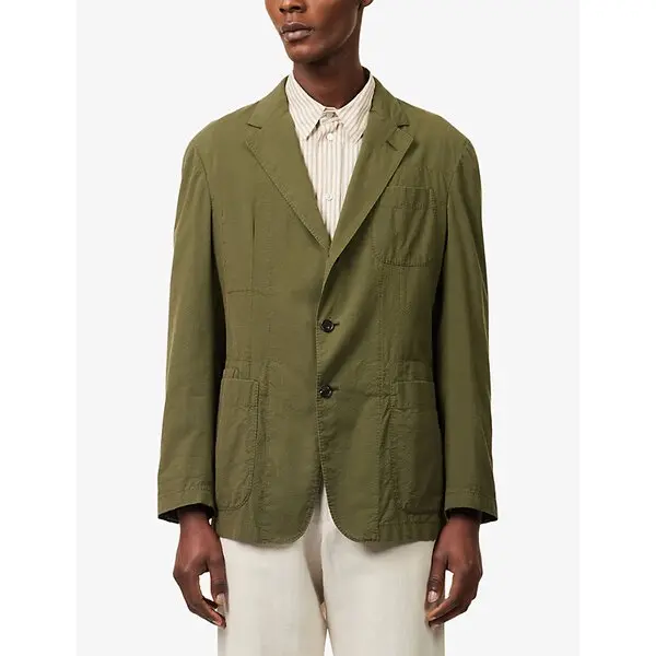 Dunhill Cavendish Single-breasted Cotton And Silk Blend Blazer