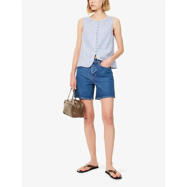 REFORMATION Raye Mid-rise Denim Shorts