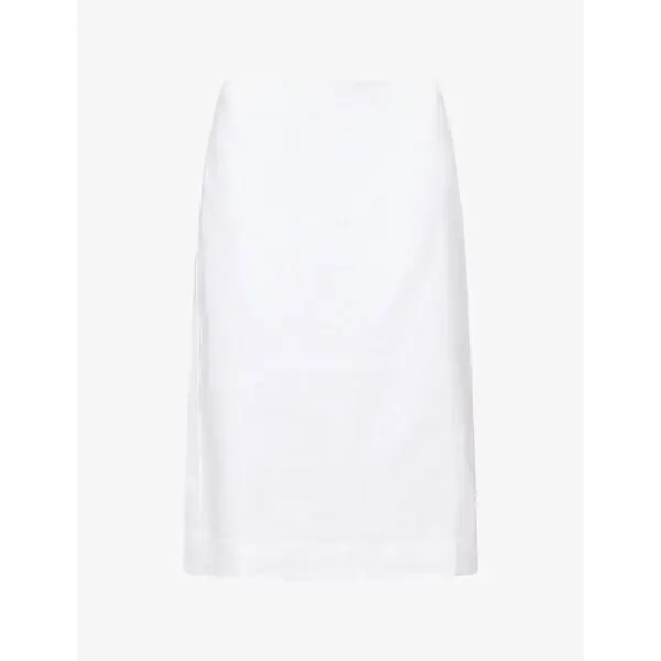 REFORMATION Fleur Column Linen Midi Skirt
