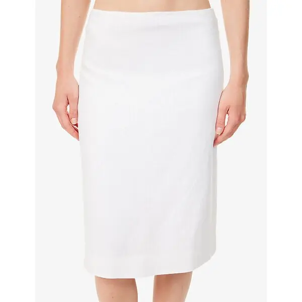 REFORMATION Fleur Column Linen Midi Skirt