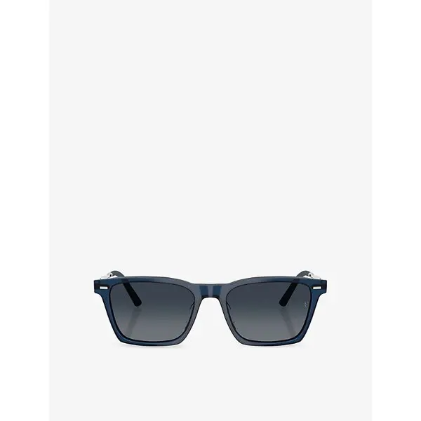 Oliver Spencer Ov5624su R-19 Square-frame Acetate Sunglasses - Blue
