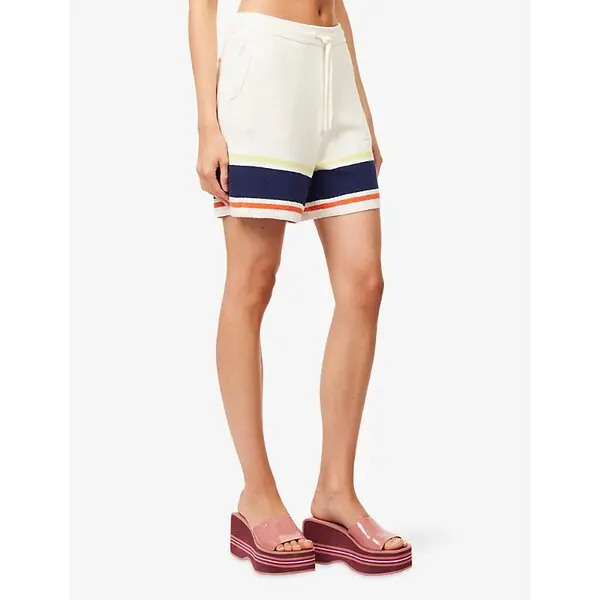 COACH X Brain Dead Striped Cotton-knit Shorts