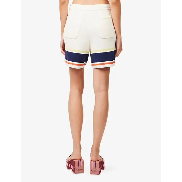 COACH X Brain Dead Striped Cotton-knit Shorts
