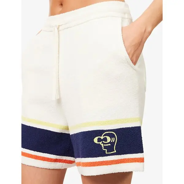 COACH X Brain Dead Striped Cotton-knit Shorts