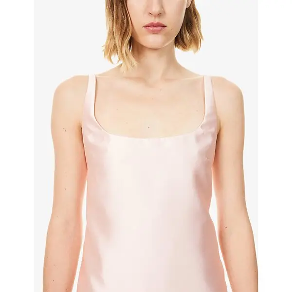REFORMATION Elinda Scoop Neck Satin Mini Dress