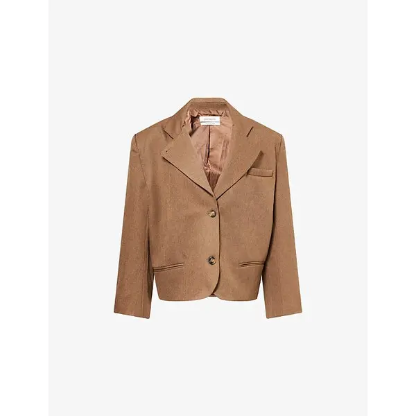 ATELIER NINETY FIVE The Oversized Boxy Woven Blazer