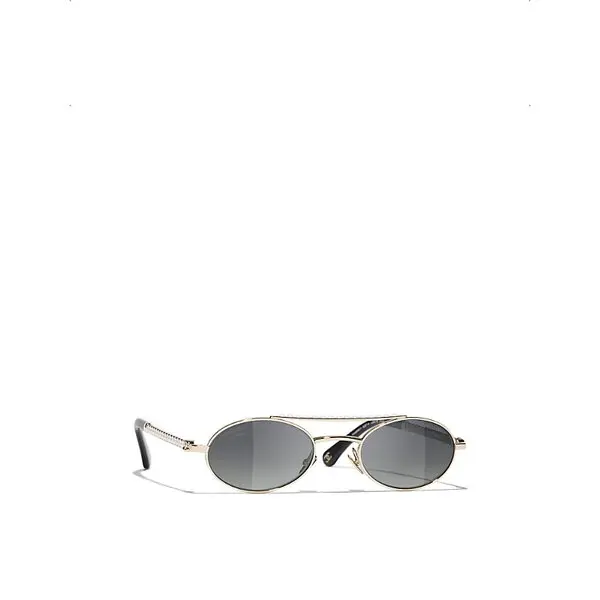 Chanel Ch4297h Oval Metal Sunglasses