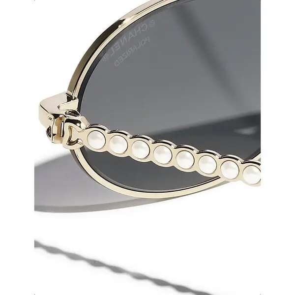 Chanel Ch4297h Oval Metal Sunglasses