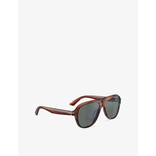 Oliver Spencer Ov5581su Paul Newman Aviator-frame Acetate Sunglasses