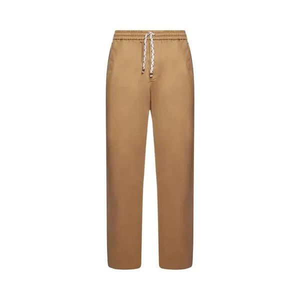 Gucci Logo Print Drawstring Pants - Tan