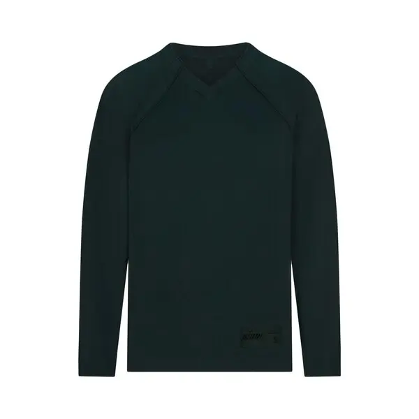 NIKESKIMS Airy Oversized V-neck Long-sleeve Top 'dark Teal/dark Teal