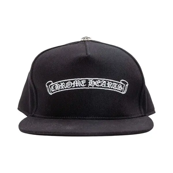 Chrome Hearts Scroll Label Cap - Black