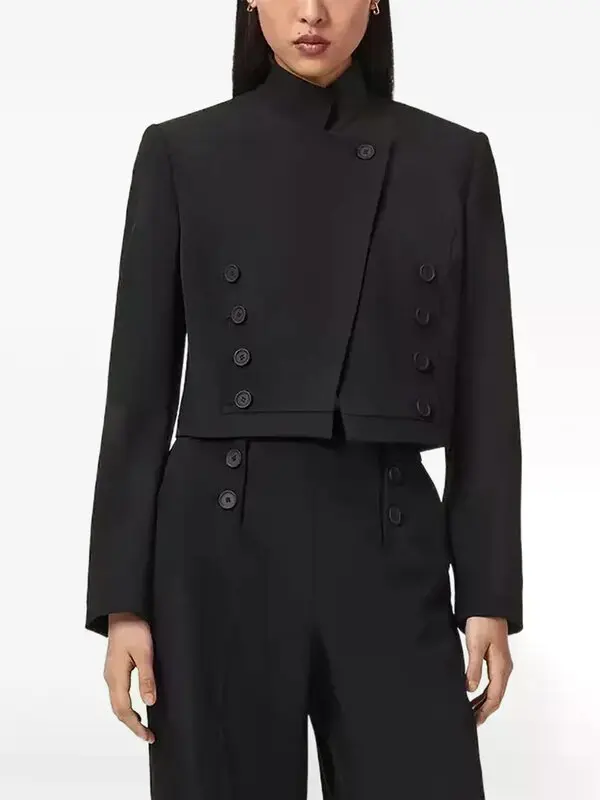 ALLSAINTS Raina Cropped Double-breasted Jacket