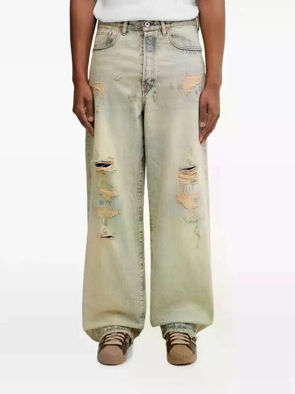 Kenzo Distressed Bleached-effect Jeans