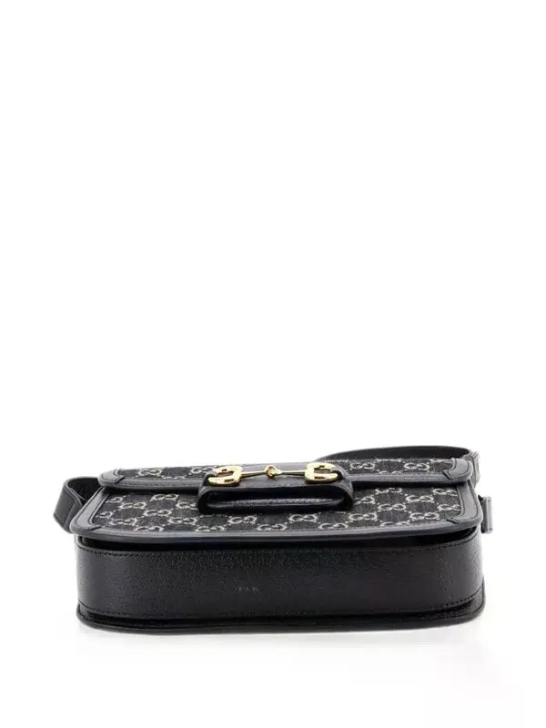Gucci Horsebit 1955 Gg Denim Small Shoulder Bag